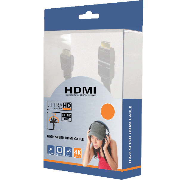 ZED electronic HDMI kabl, 5.0 met, ver. 1.4, 4K, 3D, HEC, HDCP, ARC - HDMI2/5.0
