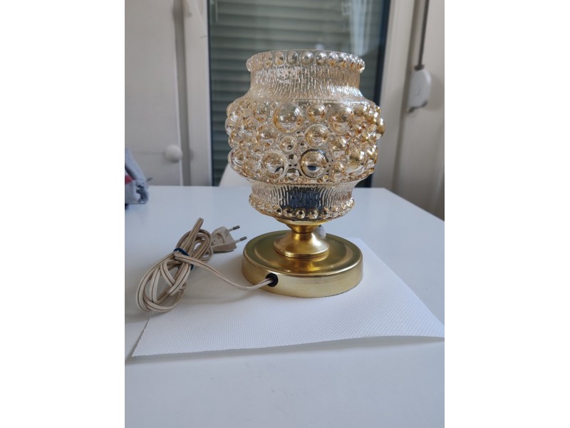 RETRO SPACE AGE STONA LAMPA BUBBLE GLASS VINTAGE 1970