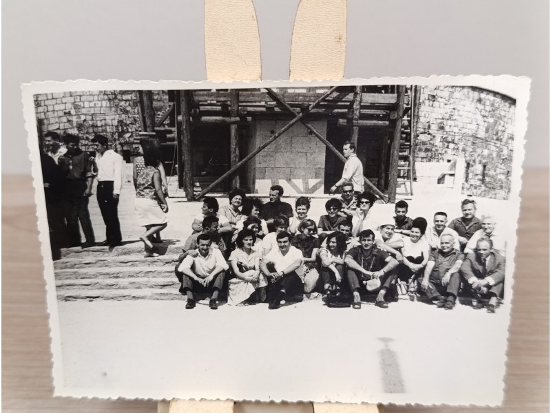 Vintage fotografija grupa ljudi Budimpešta