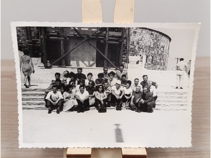 Vintage fotografija grupa ljudi Budimpešta