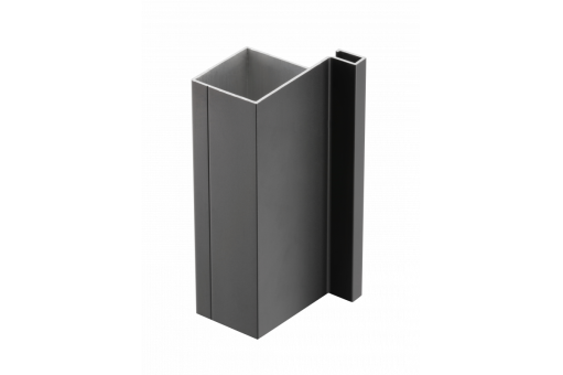 GTV PA-VELLO-TJ3M-2 aluminijumski jednostrani T-profil, VELLO, crna, 3m