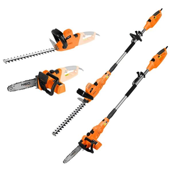 NEO TOOLS Set električnih alata - testera, trimer i makaze za živu ogradu 04-634