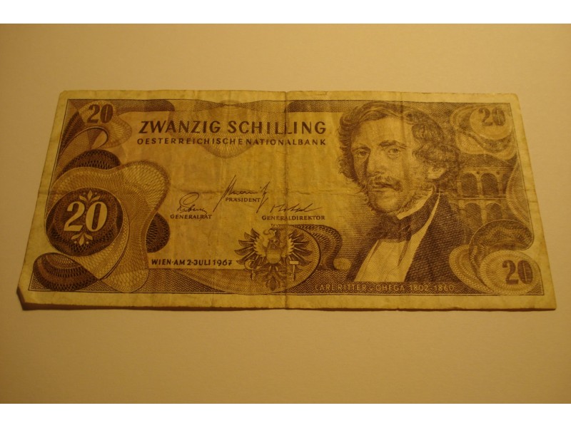 AUSTRIJA - 20 ŠILINGA - 1967