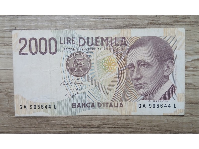 N 322 - Italija - 2000 lira 1990 - malo bolja - opis -
