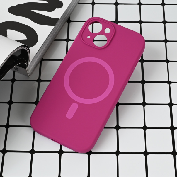 Maska za iPhone 15 6.1 Magsafe Pure color tamno pink
