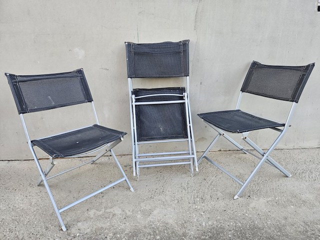 Alu set 4 sklopive stolice za bastu dvoriste