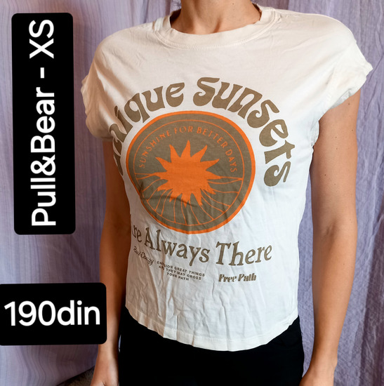 Pull&Bear ženska majica bela XS/34