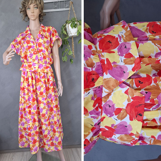 Vintage komplet suknja i bluza M