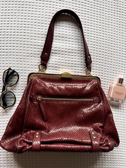 MAXMARA ORIGINAL midi burgundi torba