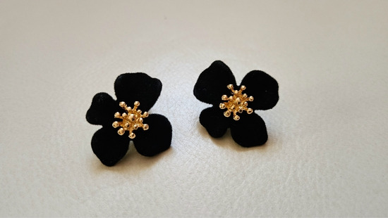 Eun-Seo velvet flower stud minđuše, novo