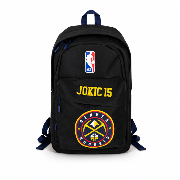NBA Backpack Denver Nuggets Jokic 15 Black