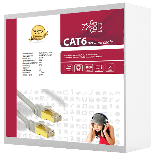 ZED electronic Mrežni FTP kabel, CAT6, 20 met - FTP6/20