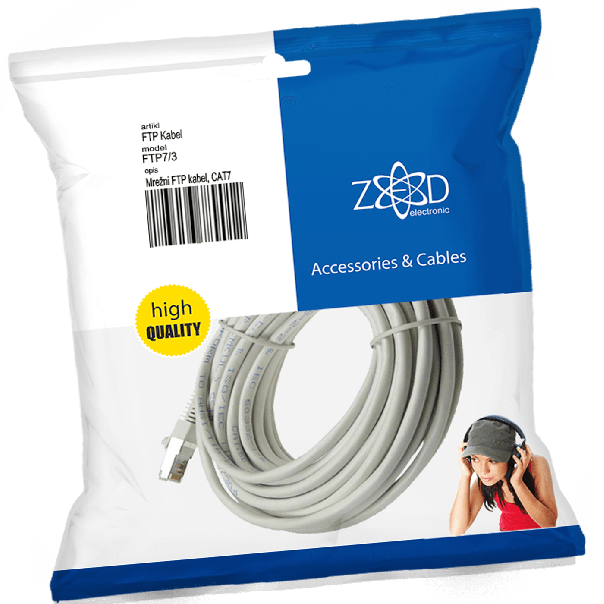 ZED electronic Mrežni FTP kabel, CAT7, dužina 3.0 metra - FTP7/3