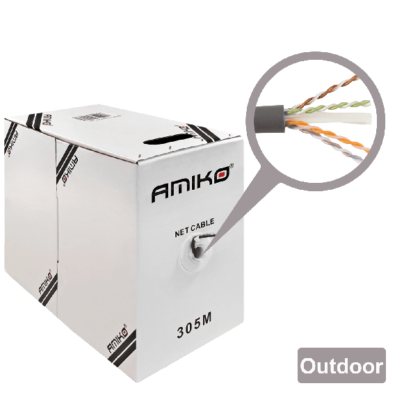 Amiko Mrežni FTP kabl, CAT5e, OutDoor, 305 met. - CAT5e FTP Outdoor 305m