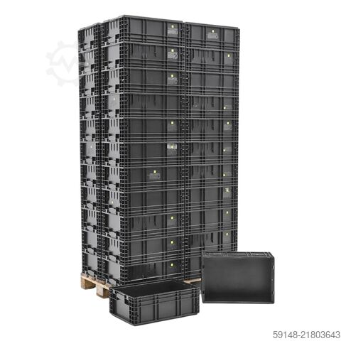 Polovni ESD kontejneri za slaganje, ESD sanduci, sve stranice zatvorene, dužina: 600 mm, širina: 400
Kruizinga 98-658GB-PAL