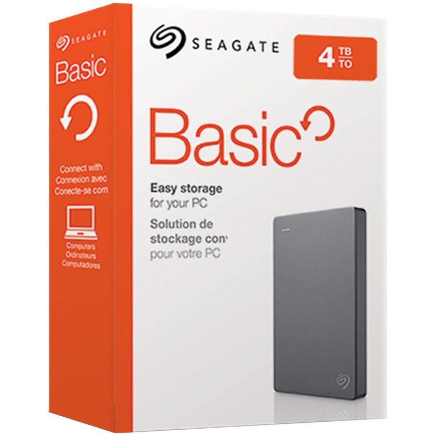 Eksterni hard disk 4TB Seagate Basic, 2,5" USB 3.0, sivi (STJL4000400)ID: EK000490538