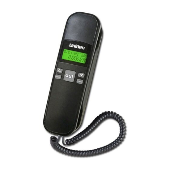 Fiksni telefon Uniden AS 7103, Žični, tastatura na slušalici, Boja crna