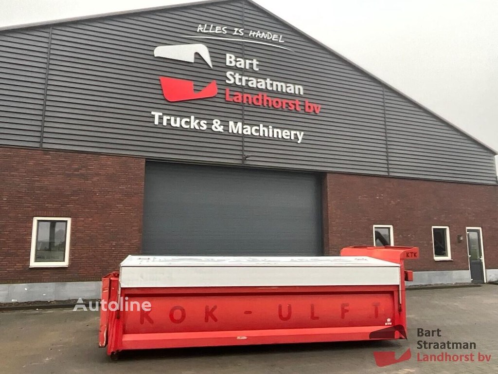 KTK haakarmcontainer 10m3 met aluminium milieukleppen. karoserija kipera