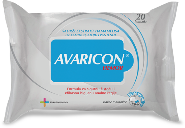 Avaricon Hemor vlazne maramice protiv hemoroida 20 komada