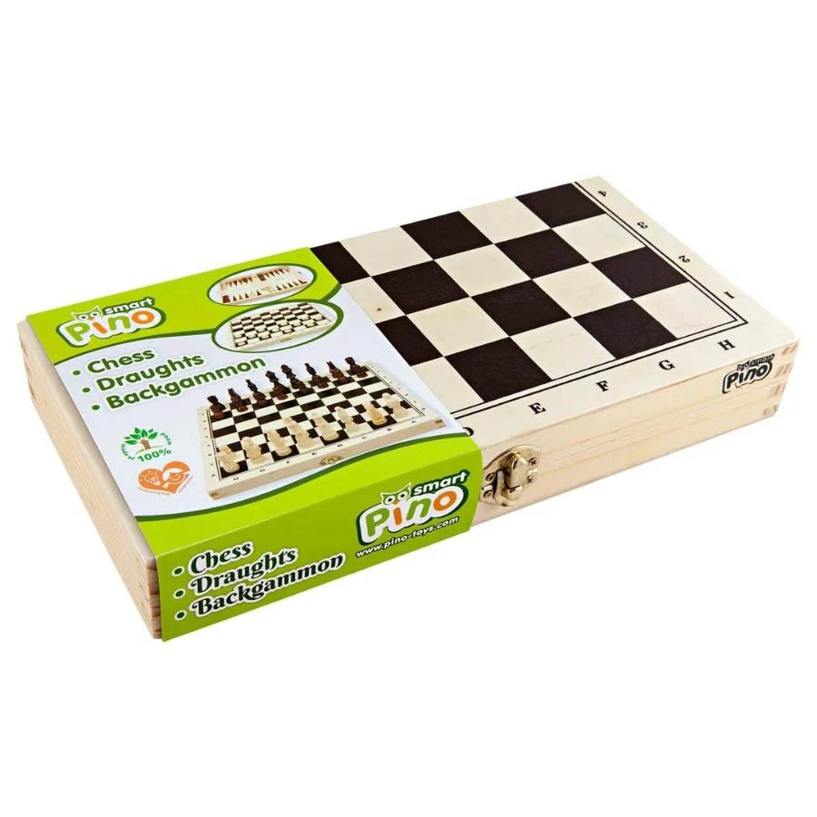 PINO Set 3u1 Šah, Bekgemon i Dama Mali