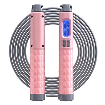 S09 ADJUSTABLE SKIPPING ROPE WITH DIGITAL CALORIE AND LOOP COUNTER - PINK
