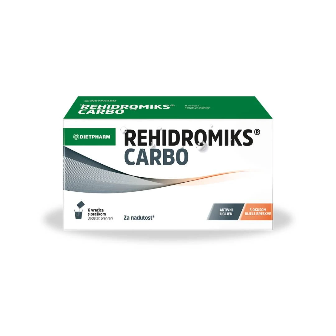 DIETPHARM REHIDROMIKS® CARDIO Prašak za Ublažavanje Nadutosti i Digestivnih Tegoba 6 Kesica