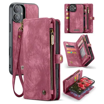 IPHONE 16 PLUS CASEME 008 2-U-1 MULTIFUNKCIONALNA FUTROLA-NOVČANIK - CRVENA
