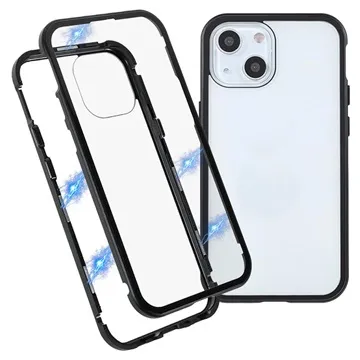 IPHONE 13 MAGNETNA MASKA SA KALJENIM STAKLOM - CRNA