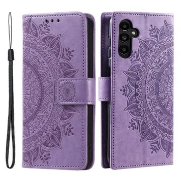 SAMSUNG GALAXY A56 MANDALA SERIES FUTROLA-NOVČANIK - LJUBIČASTA