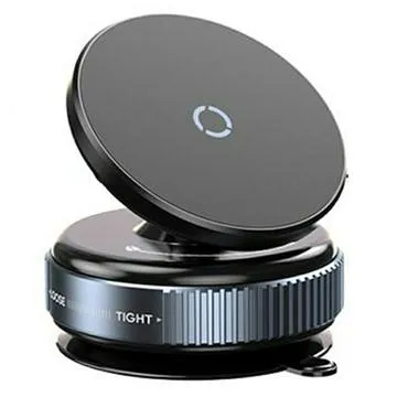 K009 COMPACT MAGNETIC CAR PHONE HOLDER FOR DASHBOARD & WINDSHIELD - BLACK
