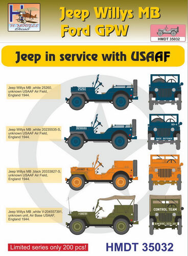 H-Model Decals T35032 Willys Jeep MB/Ford GPW: USAAF Jeeps
