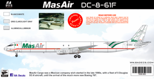 8aDecs 7909-563-144 Mas Air Cargo DC-8-63F