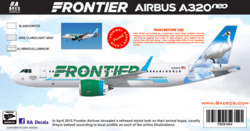 8aDecs 7909-564-144 Frontier A320 Neo Crane