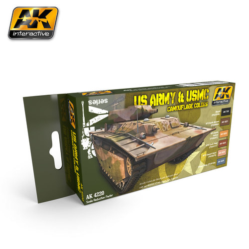 AK-Interactive AK 4220 US Army & USMC Camouflage Colors Set