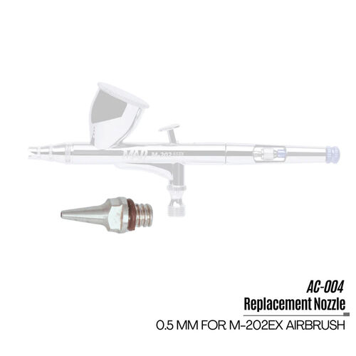 NEW! Madworks AC-004 Replacement Nozzle with O-Ring 0.5 mm for M-202EX Airbrush