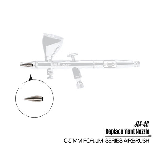 NEW! Madworks JM-4B Replacement Nozzle 0.5 mm for JM-Series Professional Airbrush (requires Ultimate Edition or 0.5mm Nozzle Set)
