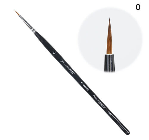 NEW! Madworks GM-010 Madworks x Grandarts ProModel Pure Kolinsky Paint Brush - Pointed #0