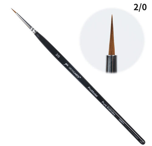 NEW! Madworks GM-0120 Madworks x Grandarts ProModel Pure Kolinsky Paint Brush - Pointed Brush #2/0