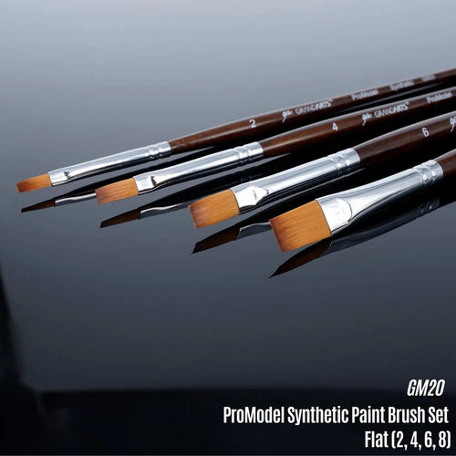 NEW! Madworks GM-20 Madworks x Grandarts ProModel Synthetic Paint Brush Set - Flat (2, 4, 6, 8)