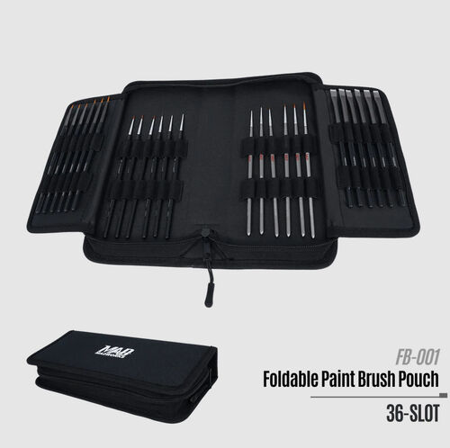 NEW! Madworks FB-001 Foldable Paint Brush Pouch (36-Slot / Brushes not icluded)