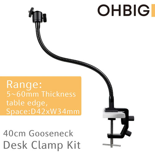 NEW! Madworks AL001-T02 Long Gooseneck Desk Clamp Kit (40 cm)