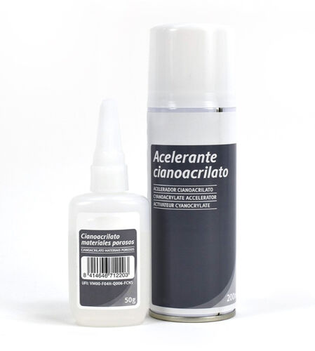 NEW! Artesania Latina 27650 Cyanoacrylate for Porous Materials 50 g + Accelerator Spray 200 ml