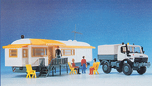 NEW! Kibri 10934 Unimog with Camping Trailer