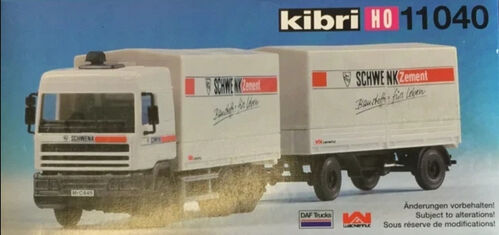 NEW! Kibri 11040 DAF 3-axle tarpaulin with 2-axle tarpaulin Trailer