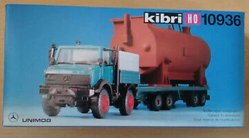 NEW! Kibri 10936 Unimog with 4-axle Trailer with Tank load