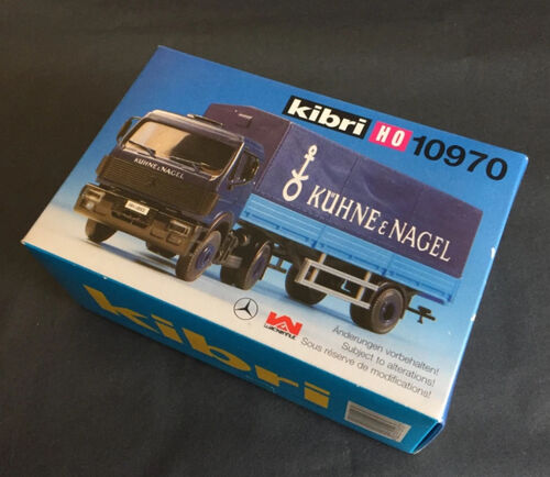 NEW! Kibri 10970 Mercedes Benz 2-axle with 1-axle Semi-Trailer Box Truck with Tarpaulin