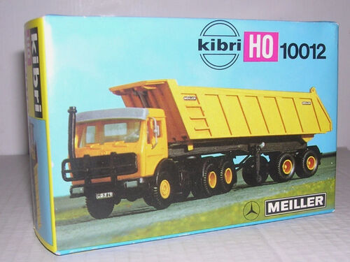 NEW! Kibri 10012 Mercedes-Benz 3-axle with 2-axle Meiller Tipper Trailer