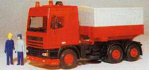 NEW! Kibri 10458 DAF 3 -axle Tractor with Box with Tarpaulin