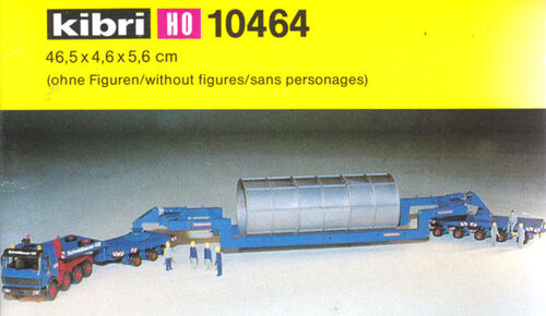 NEW! Kibri 10464 Mercedes Benz 4-axle with 7-axle Low-Floor Semi-Trailer with Load