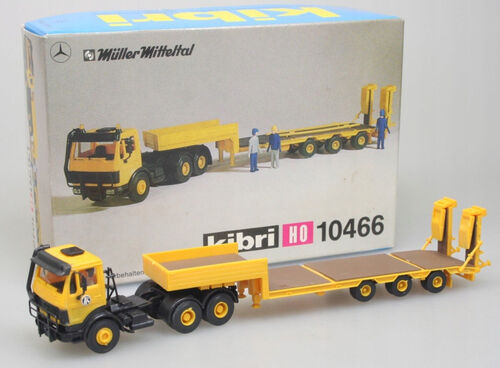 NEW! Kibri 10466 Mercedes Tractor Unit with Low-Loader Semi-Trailer